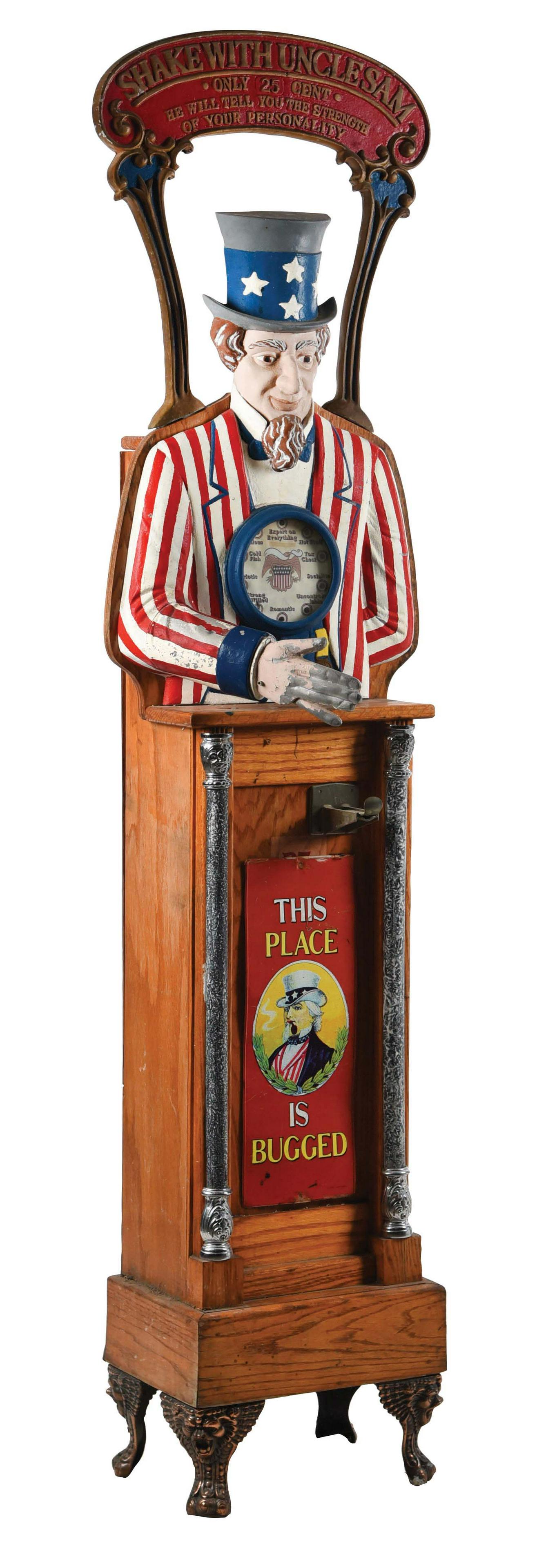 25â¢ Shake With Uncle Sam Grip Tester Arcade Machine