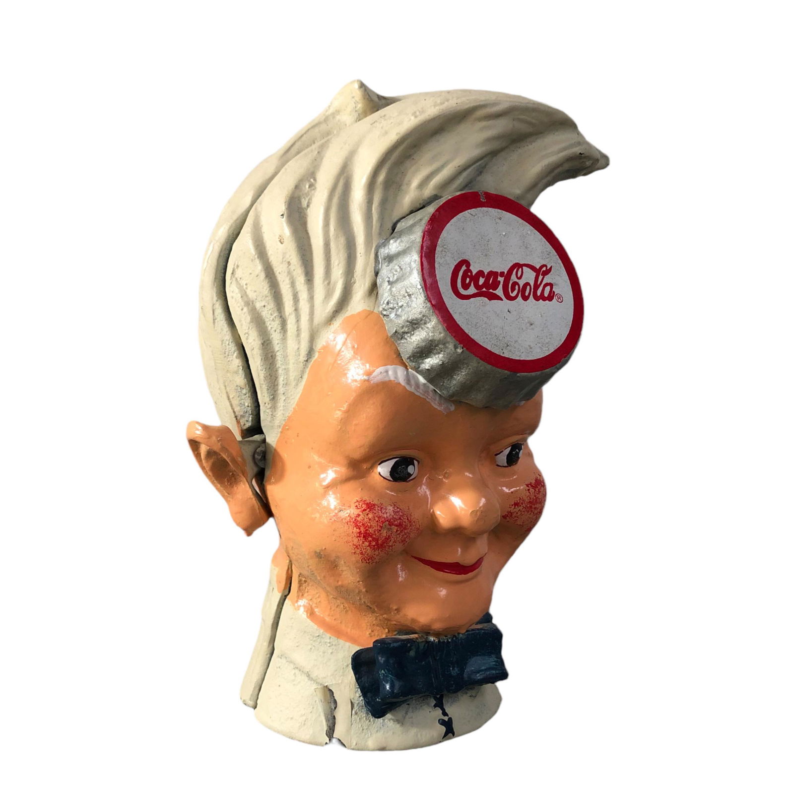 Reproduction Coca Cola Sprite Boy Cast Iron Coin Bank