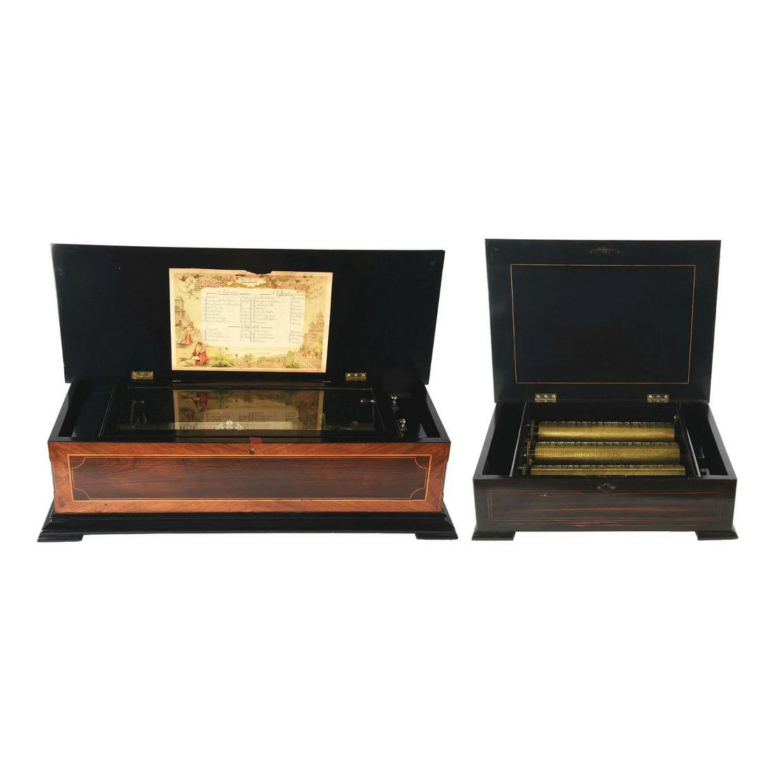 French Cuendet Interchangeable Cylinder Music Box Auction