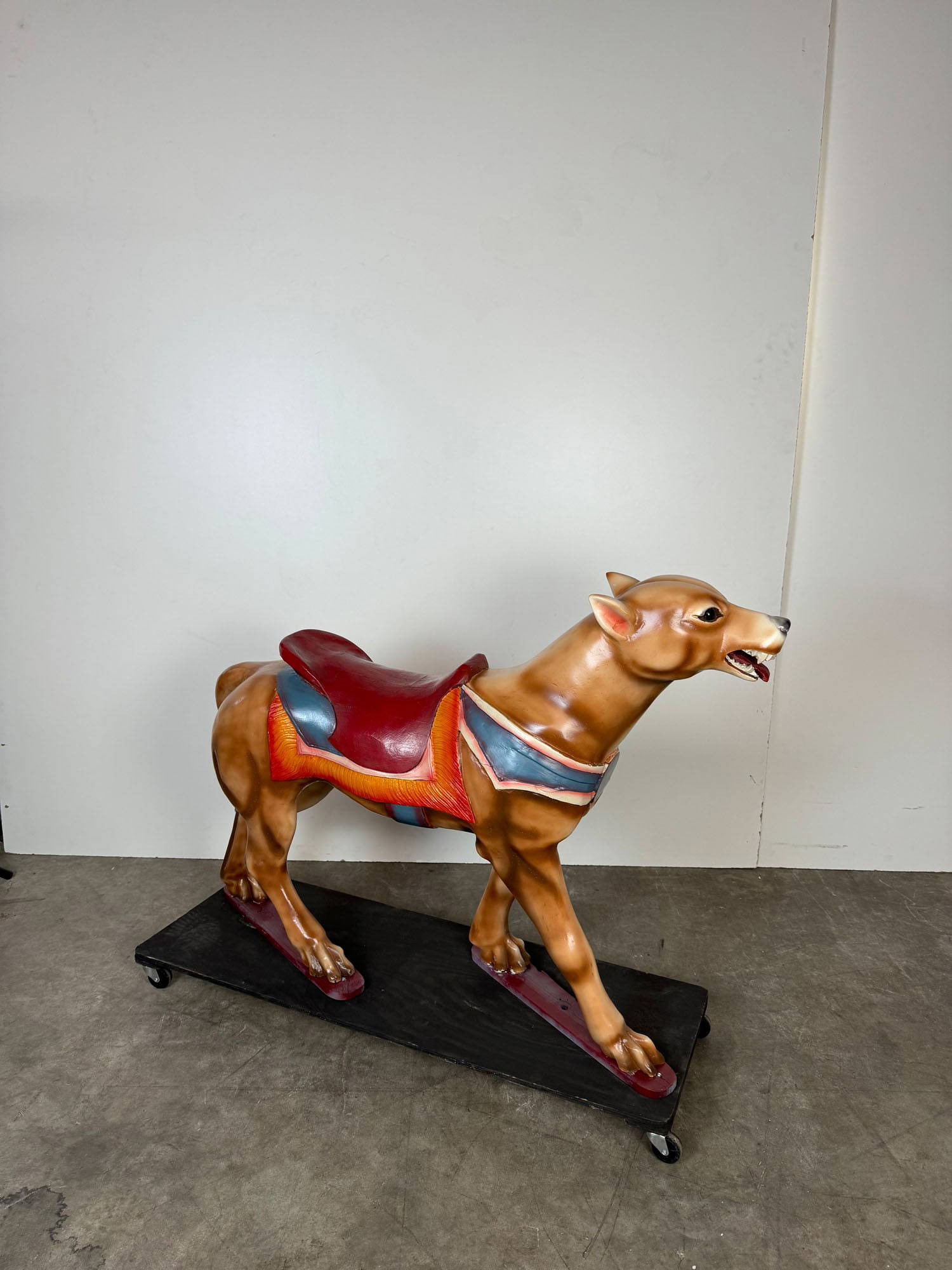 German Carousel Dog Figure From Schaustellermuseum Essen Auction