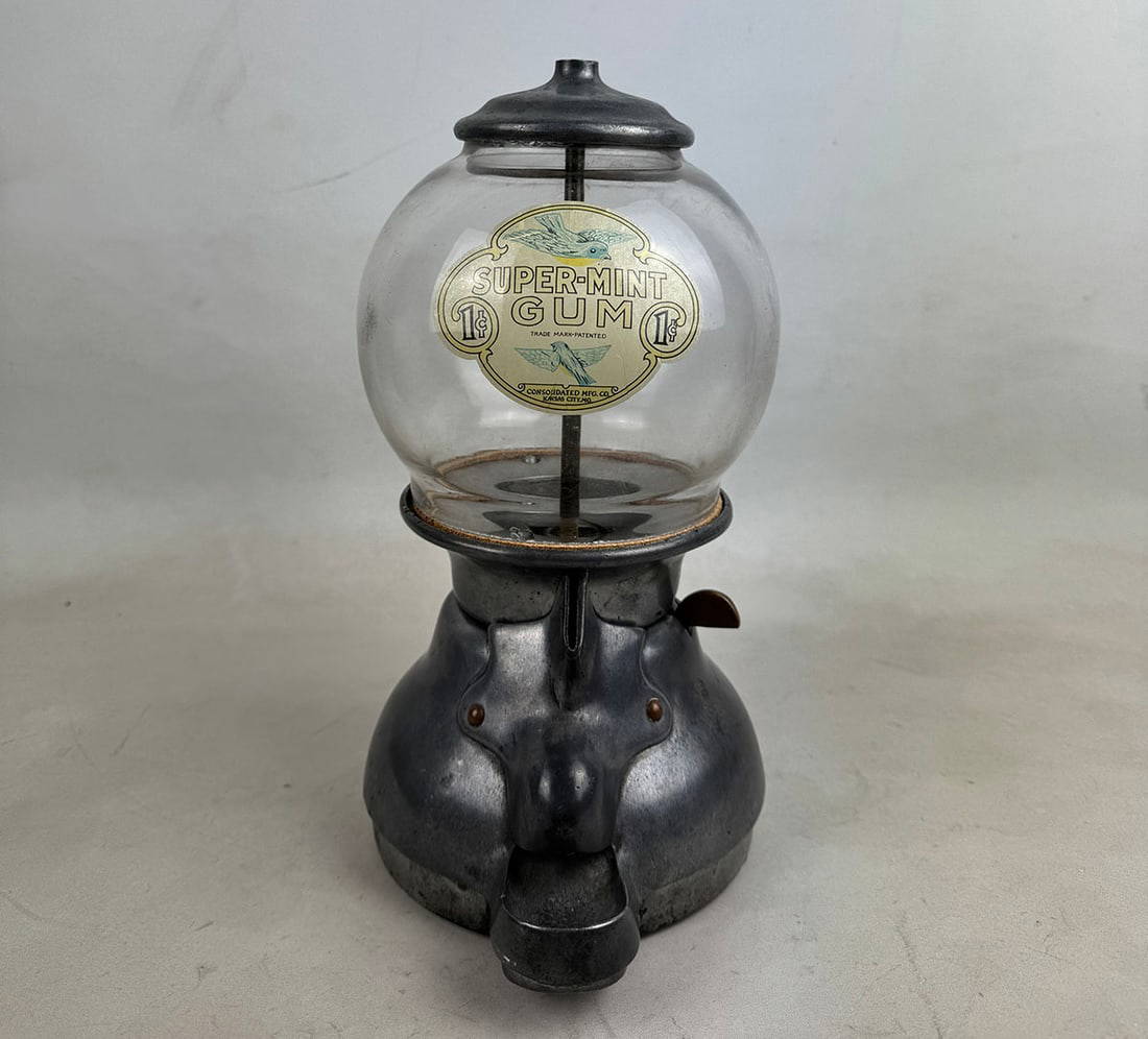 Bluebird 1 Cent Gumball Vending Machine Ca. 1915 Auction