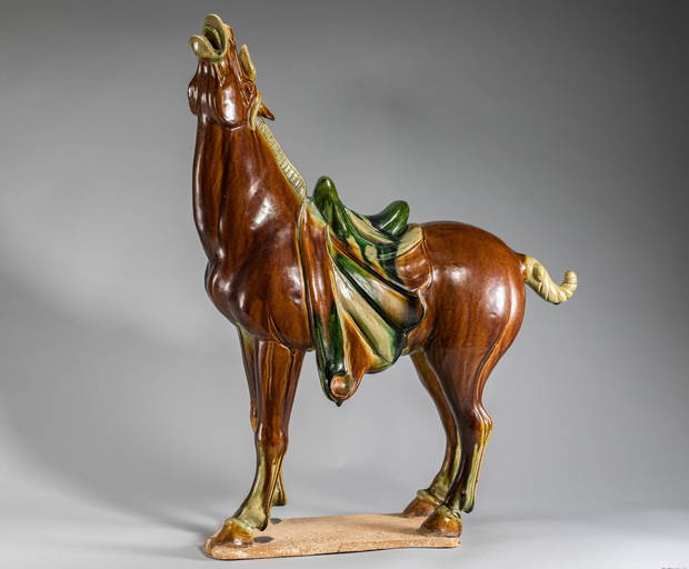 Tri Colored Horse Of Tang Dynasty