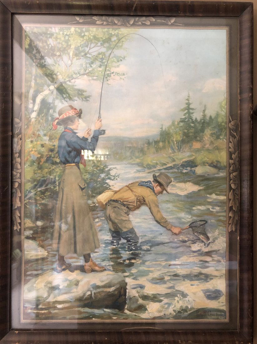 Philip Goodwin Calendar Top Print Named Lucky Catch