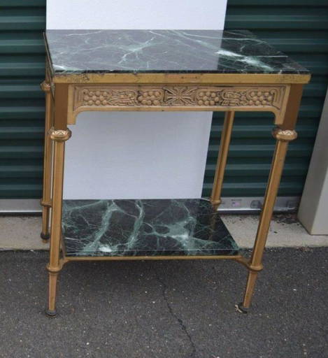 Solid Bronze & Marble Church Credence Table, Side Table