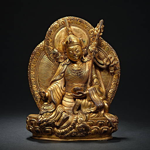China, Ming And Qing Dynasties, Lian Hua Sheng, Gilt Bronze Buddha Statue