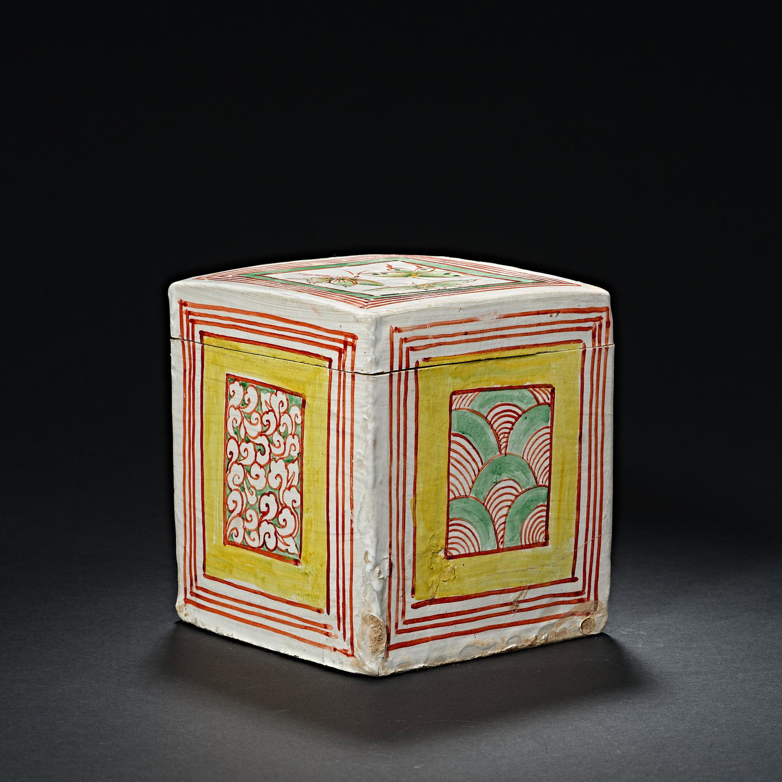 China, Tang Dynasty, Tir Color Porcelain, Square, Box