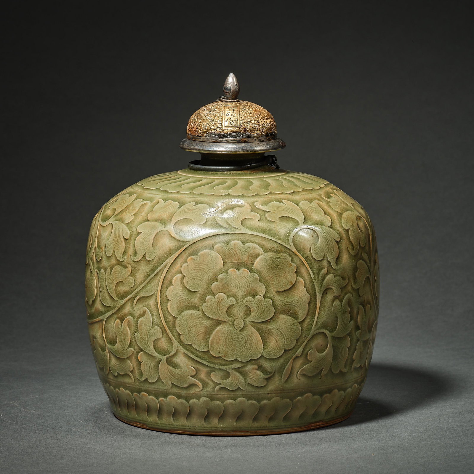 Celadon Pot, Yaozhou Kiln, Song Dynasty, China