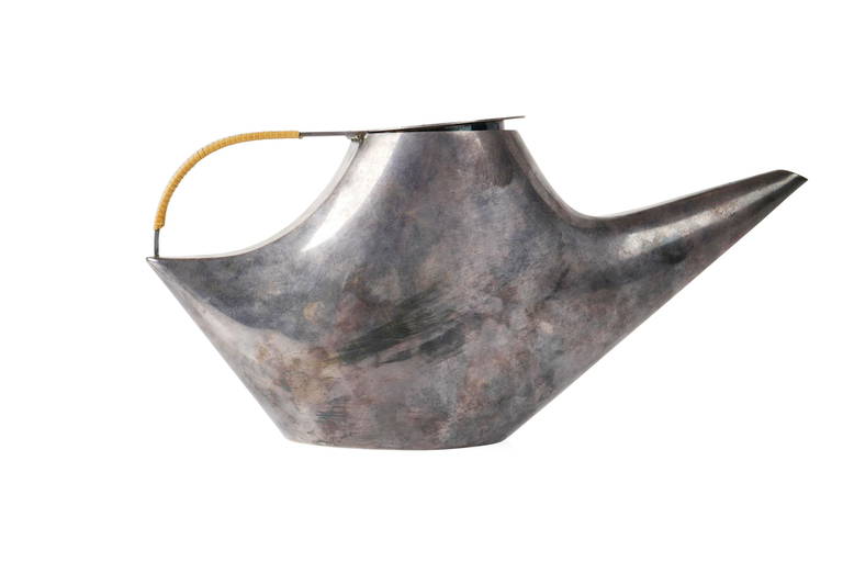 Lino SABATTINI (1925) CafetiÃ¨re dite Como MÃ©tal argentÃ© 13.5 x 31 cm ...