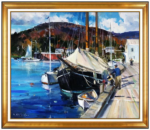 Dale Ratcliff Original Harbor Painting On Canvas - Nov 20, 2021 | OAB ...