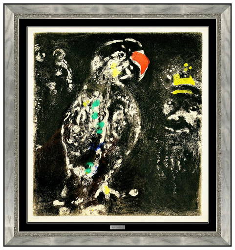 Marc Chagall Hand Colored Etching Les Deux Perroquets Bird Animal ...