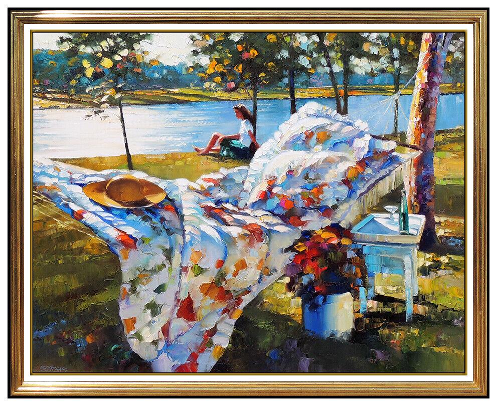 Howard Behrens Original Painting Large Oil On Canvas Signed Landscape ...