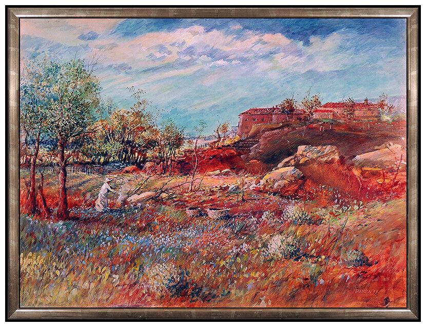 Tom Perkinson Original Watercolor Painting Large Western Landscape ...