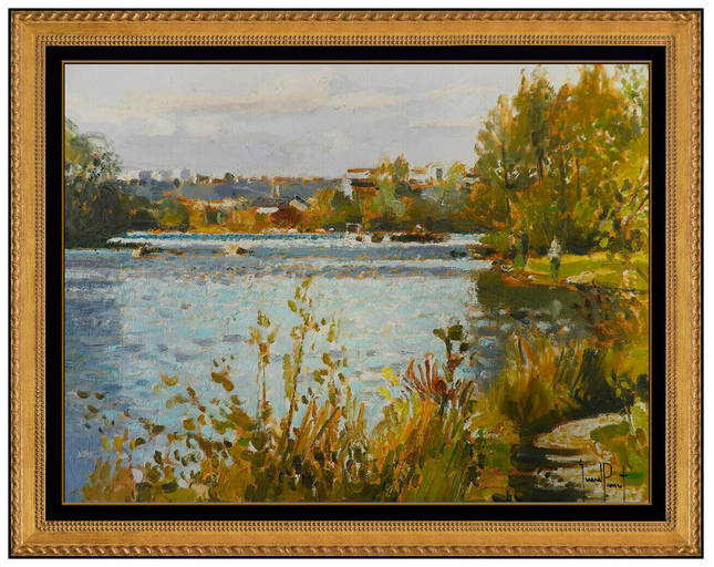 Gerard Passet Original Oil Painting On Canvas Signed France Landscape ...