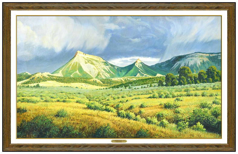 Ralph Oberg Original Oil Painting On Canvas Large Signed Mountain ...