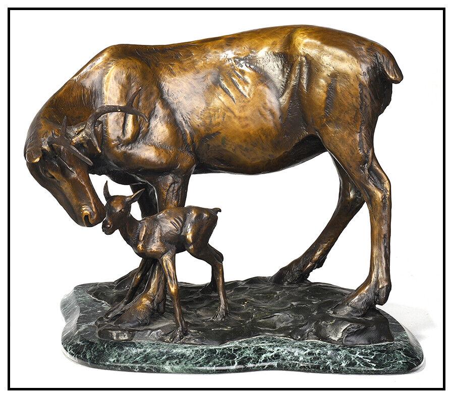 Forest Hart Rare Spirit Of The Tundra Bronze Sculpture Elk Signed ...