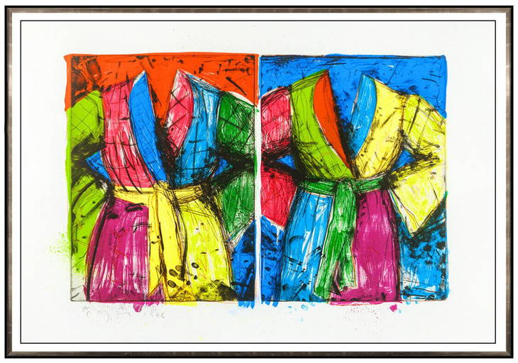 Jim Dine Original Etching Lithograph Florida Bathrobes Robe Large ...