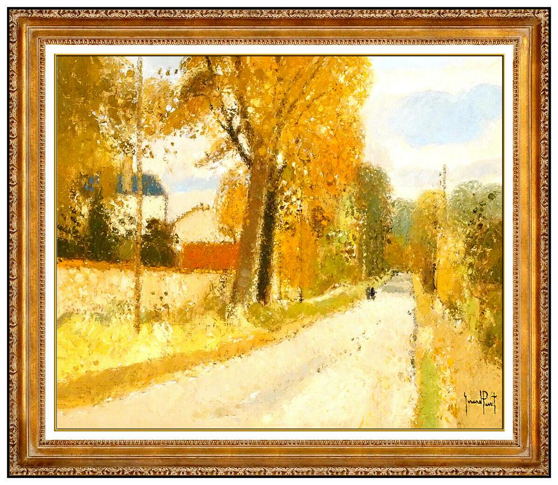 Gerard Passet Original Painting Oil On Canvas Signed French Rural ...