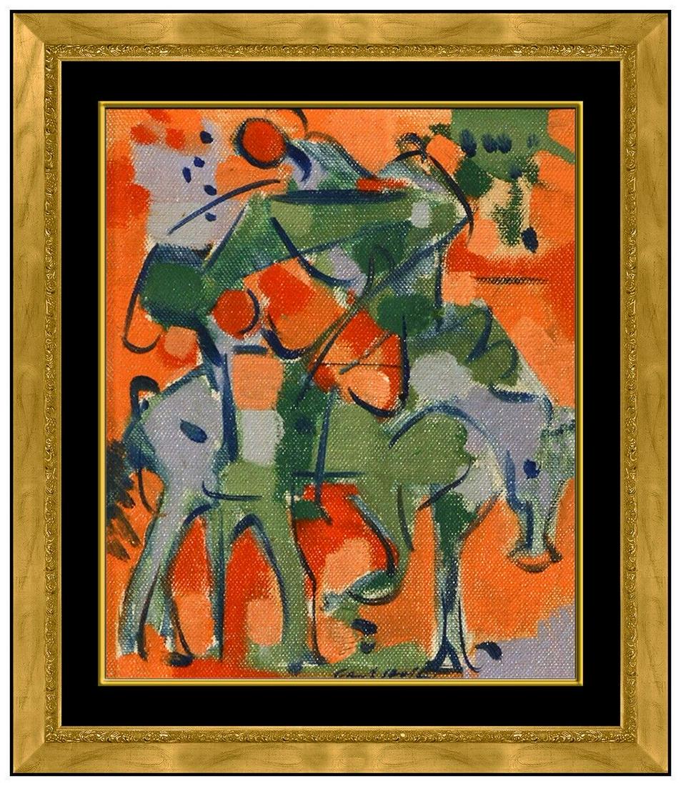 Carl Holty Original Oil Painting On Canvas Board Animal Figurative ...