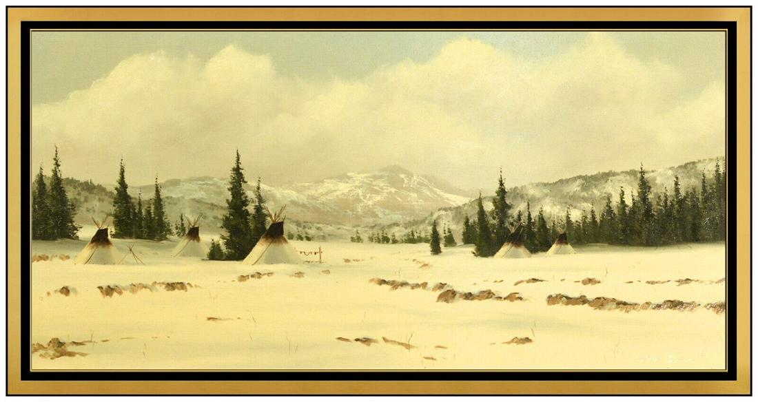 Heinie Hartwig Original Oil Painting On Board Framed Signed Western ...
