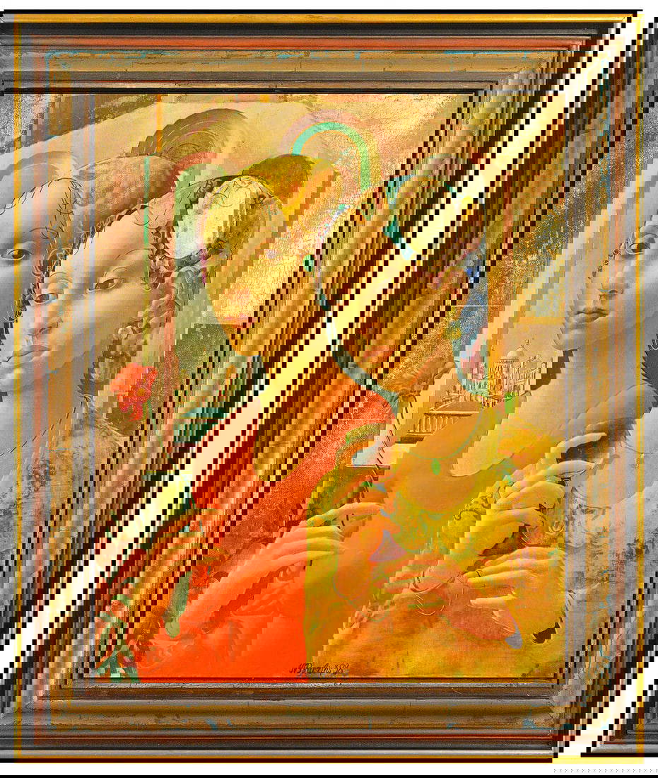 Normunds Braslins Original Female Portrait Painting On Canvas Signed ...