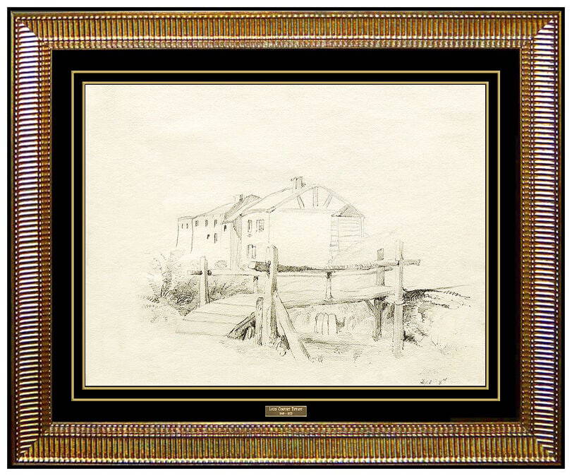 Louis Comfort Tiffany Original Drawing Hand Signed Lct Architecture ...