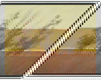 Thomas Locker Original Oil Painting On Board Signed Water Landscape Art ...