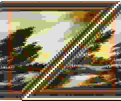 Thomas Locker Original Oil Painting On Board Signed River Rural ...