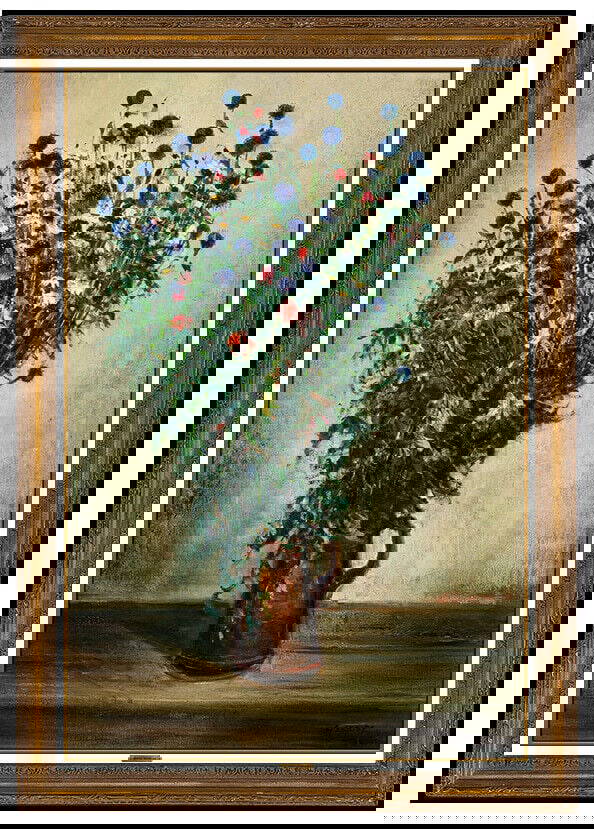 Gaston Sebire Large Original Oil Painting On Canvas Signed Still Life Floral Art Auction