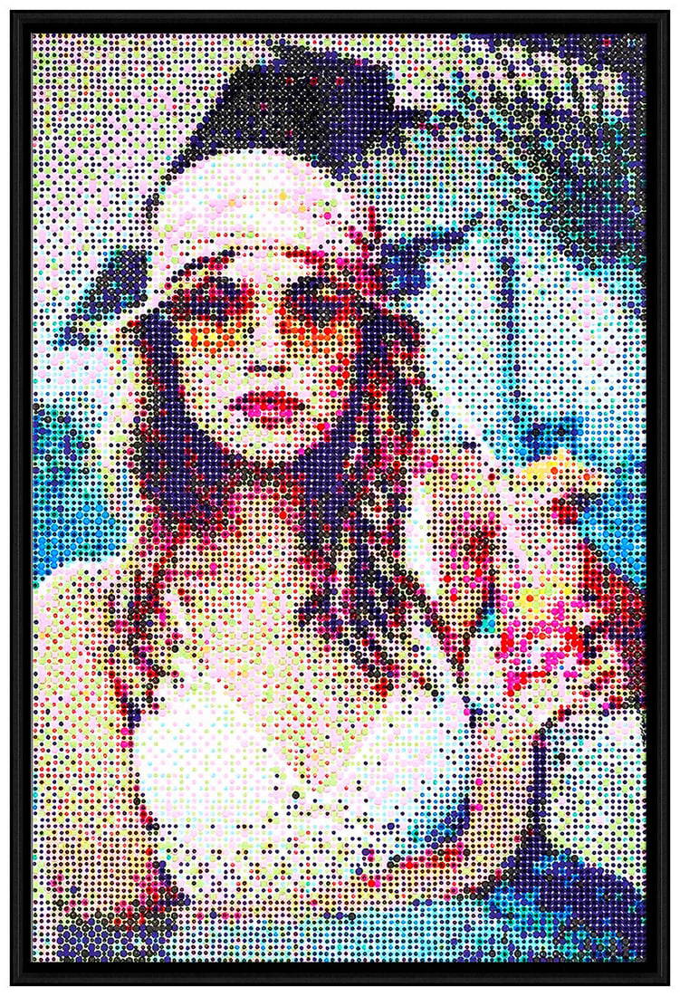 Kan Dmv Large Original Graffiti Painting On Canvas Female Portrait ...