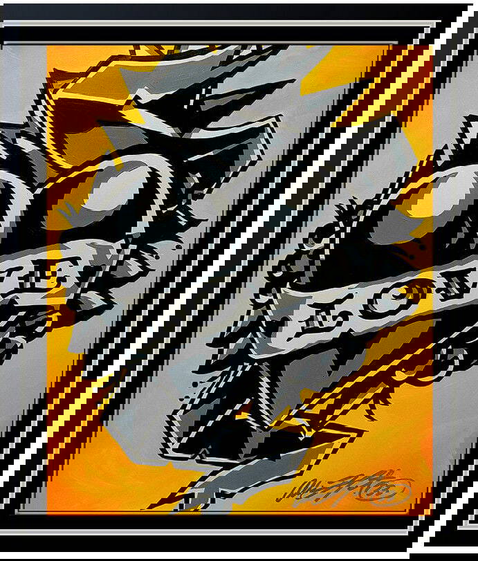 Allison Lefcort Acrylic Painting Original Signed Modern Street Graffiti ...