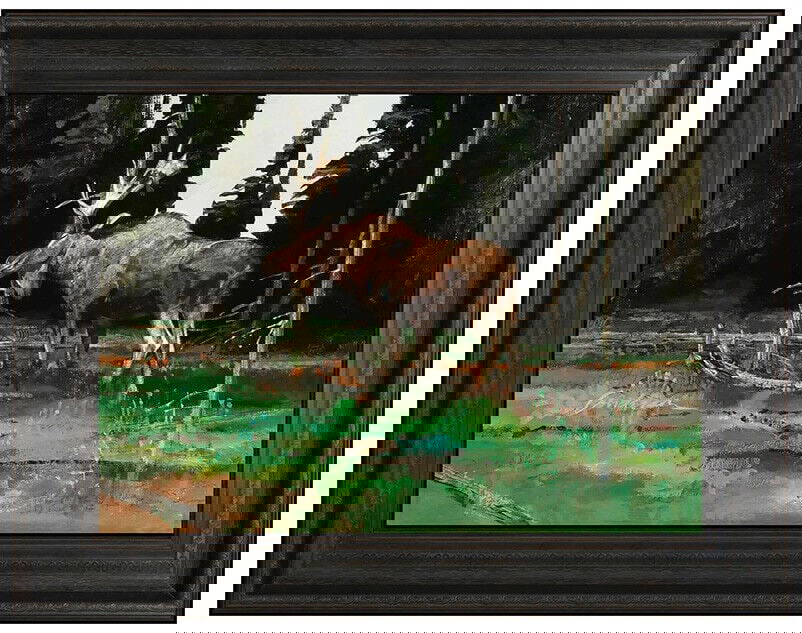 Dennis P Anderson Original Wildlife Moose Portrait Painting Oil On ...