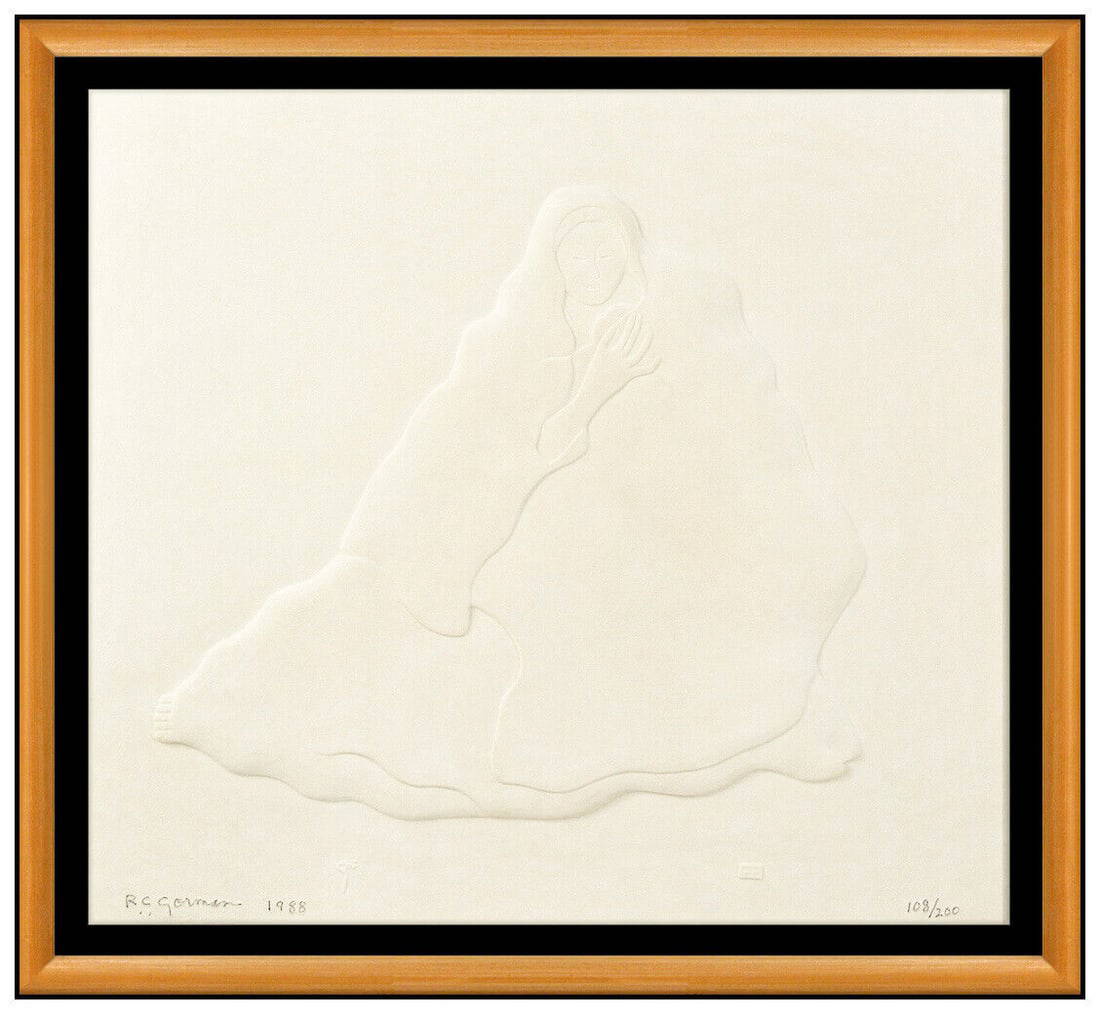 R.c. Gorman Original Cast Paper Relief Sculpture Mother Child Hand ...