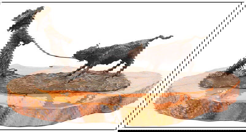 Vel Miller Cowboy Child Full Round Original Bronze Sculpture Signed ...