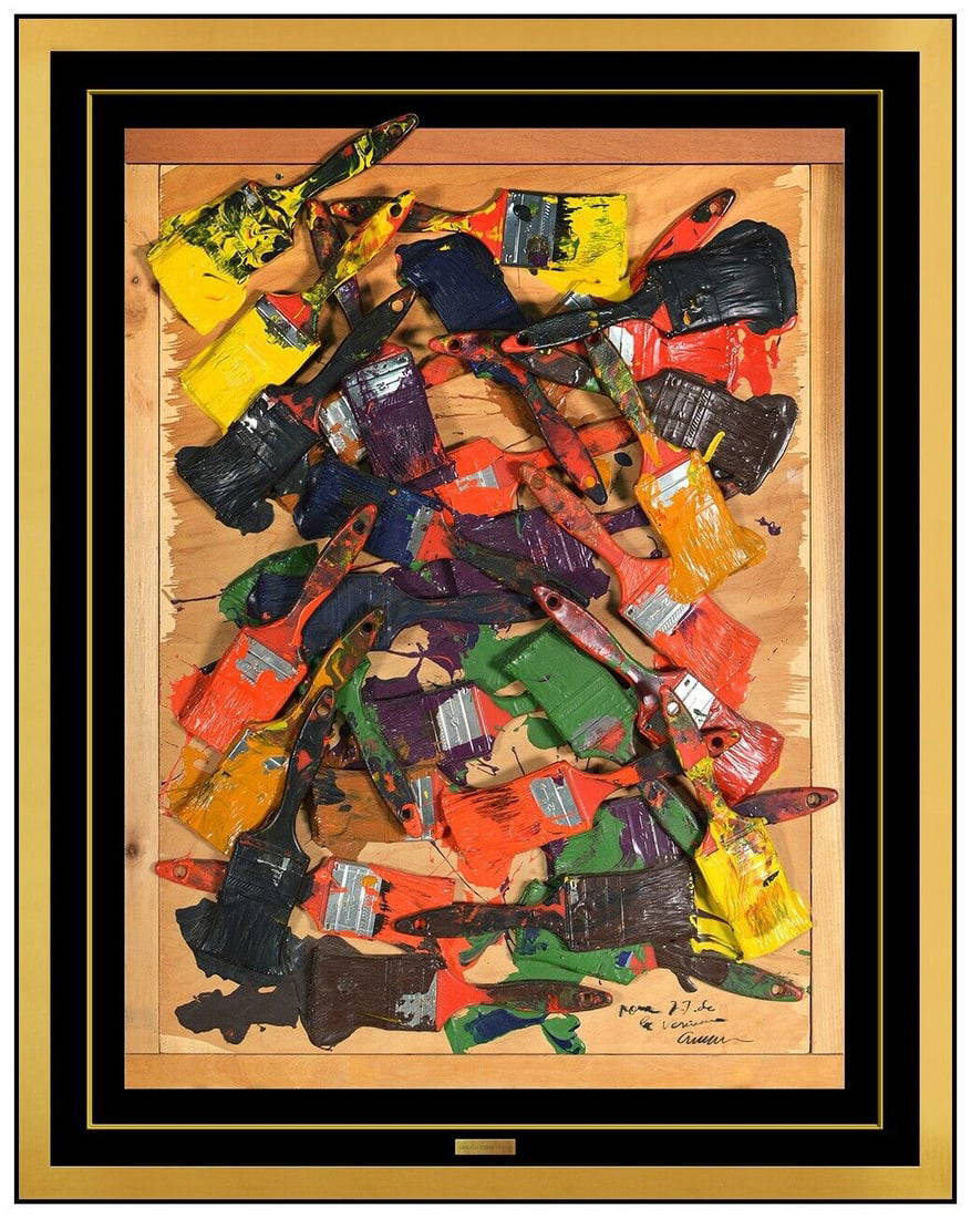 Arman Pierre Fernandez Original Accumulation Of Paint Brush Sculpture ...