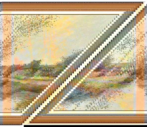 Jean Kevorkian Original Signed Oil Painting On Canvas Landscape Framed ...