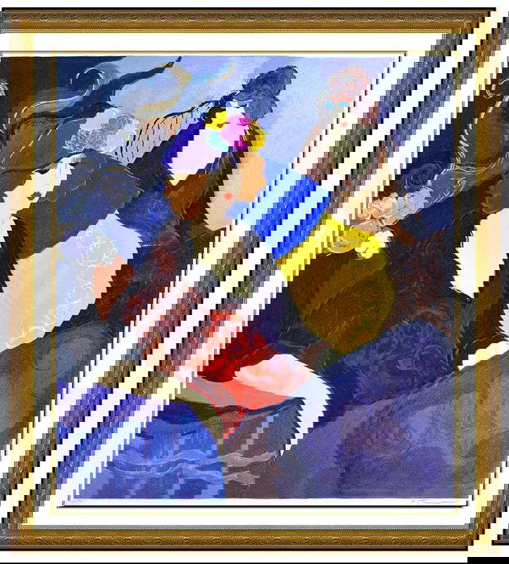 Itzchak Tarkay Large Original Embossed Serigraph Hand Signed Female ...