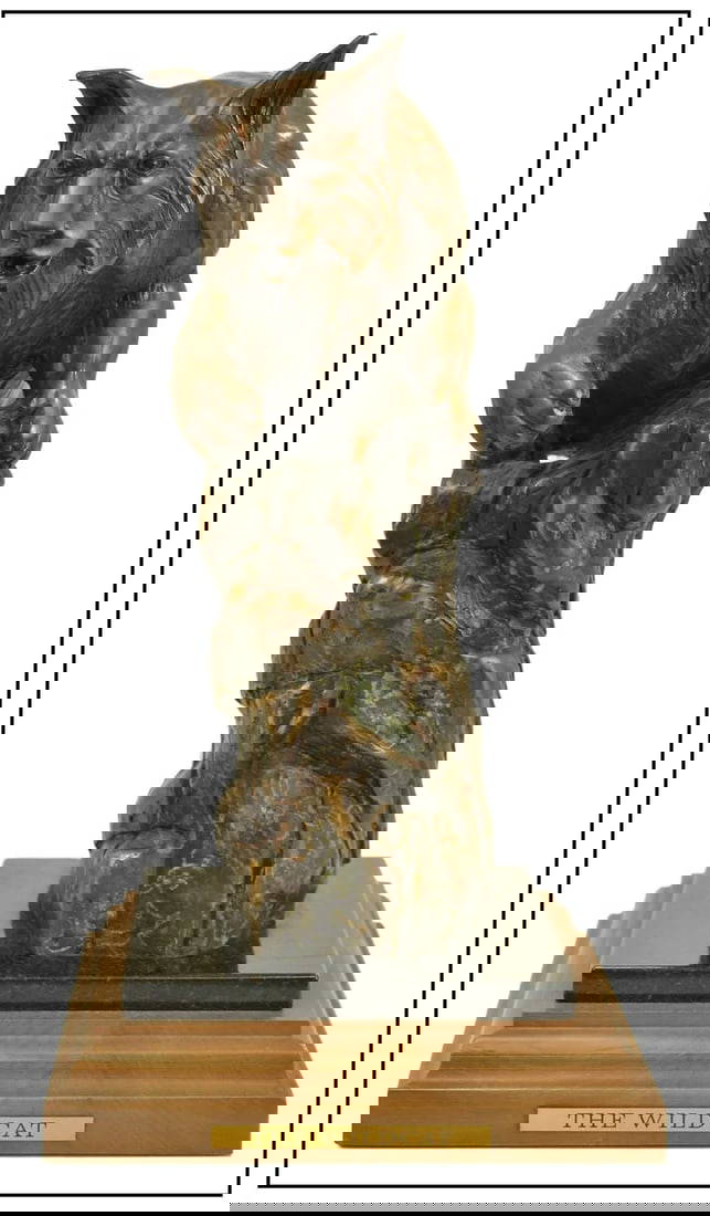 Stephen Leblanc Original Bronze Sculpture Wildlife Wildcat Signed ...