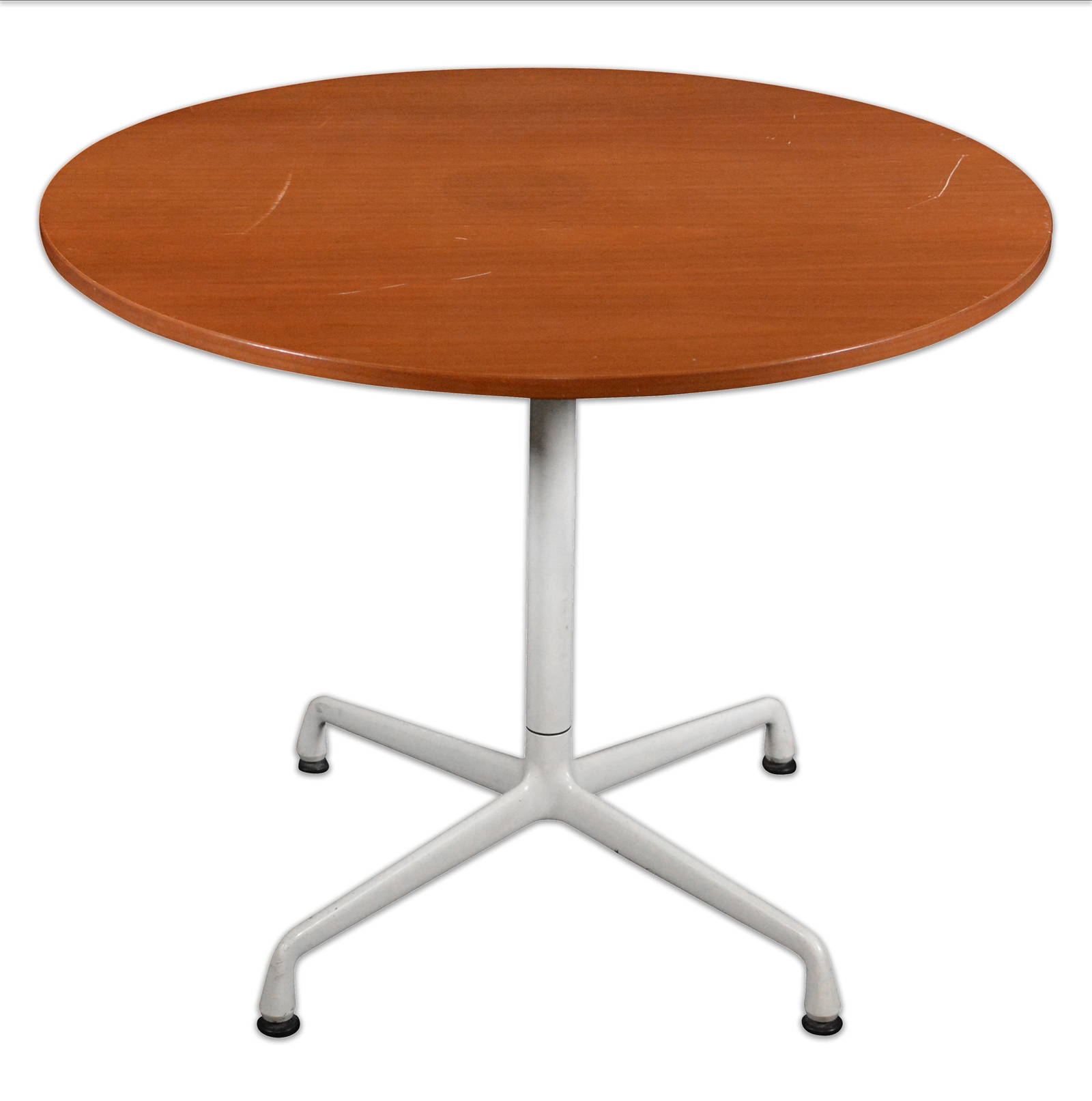 Buy Circular Herman Miller Eames Wood Mid Century Dining Table White Universal Base | Oab ...