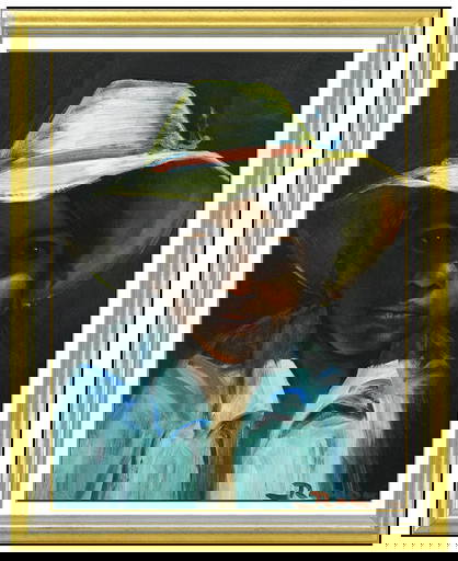 Ramon Rice Original Child Portrait Oil Painting On Board Framed Signed Art