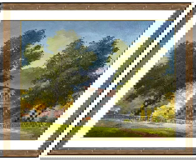 Jack Hannah Signed Oil Painting On Canvas Landscape Framed