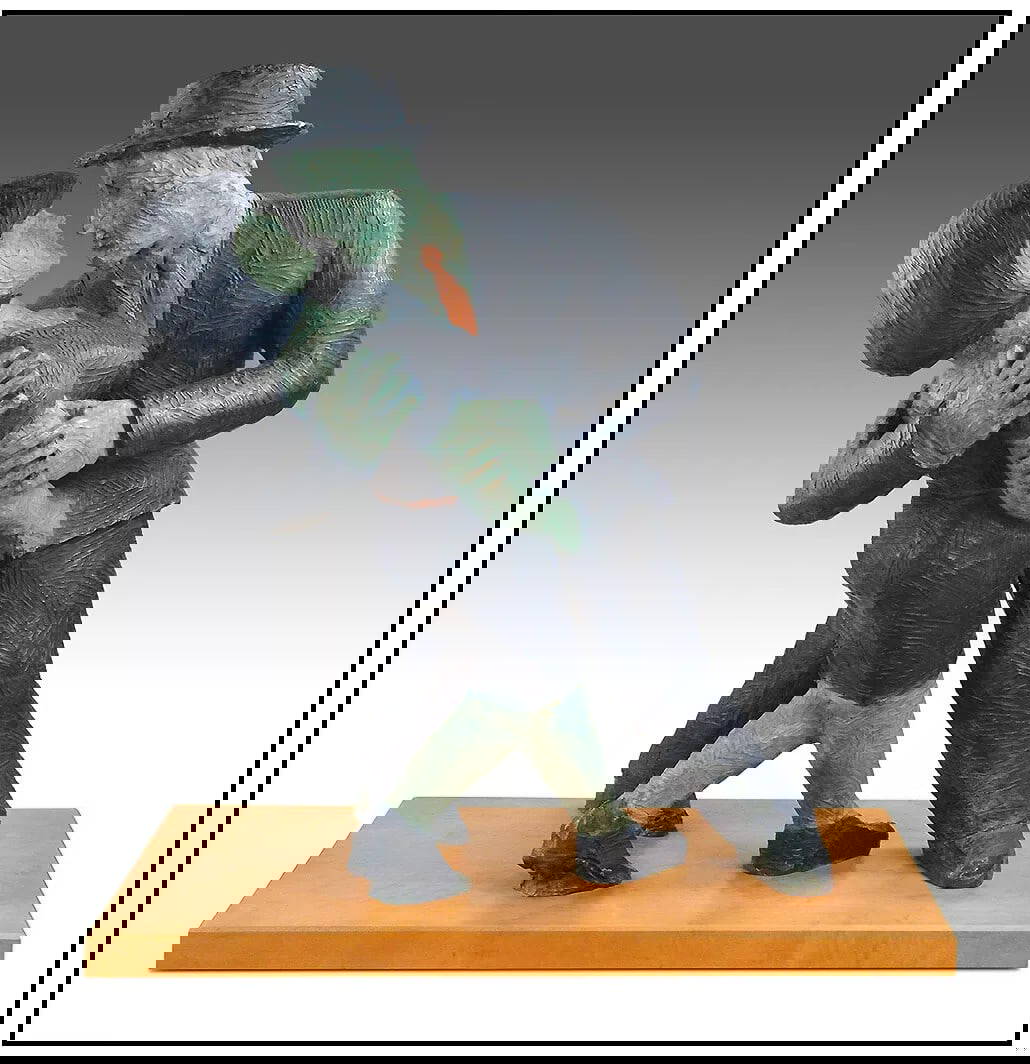 Buy Martin Silverman Large Bronze Sculpture Signed Music Male Female ...