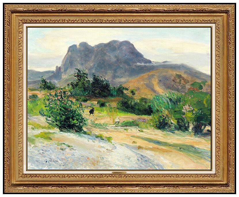 Gaston Sebire Large Original Landscape Oil Painting Signed Framed On Canvas Auction