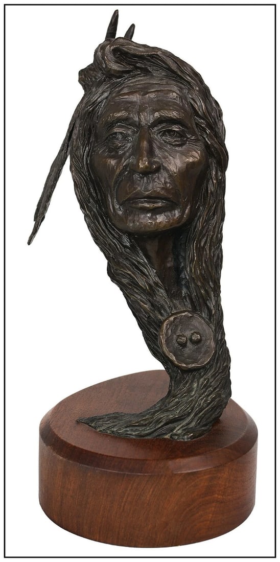 Buck Pettinger Chief Nobility Original Signed Bronze Figures Sculpture ...