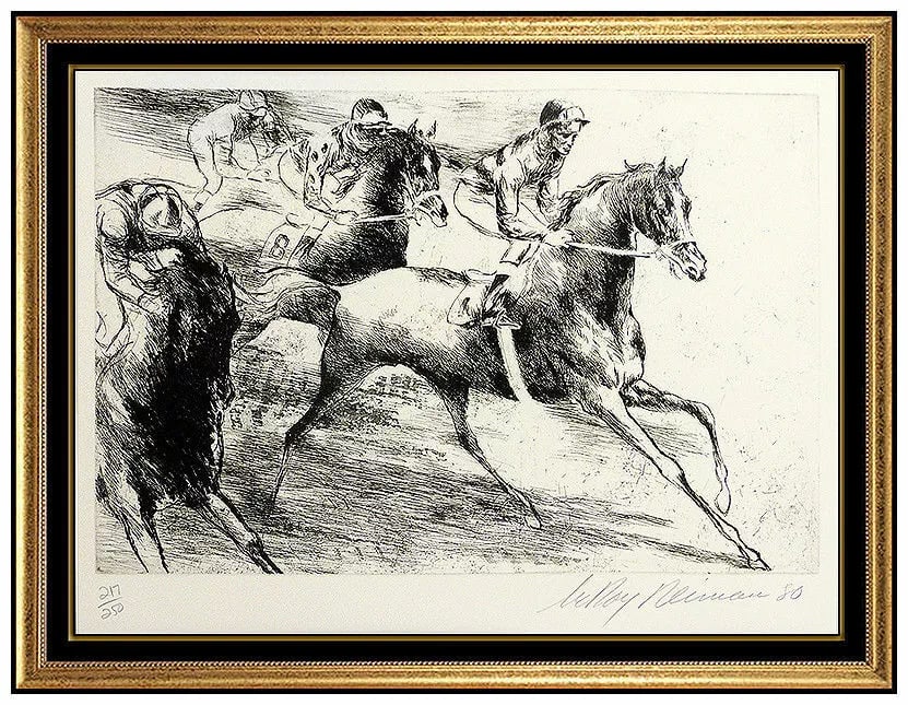 Leroy Neiman Daily Double Original Hand-signed Etching Horse Racing ...