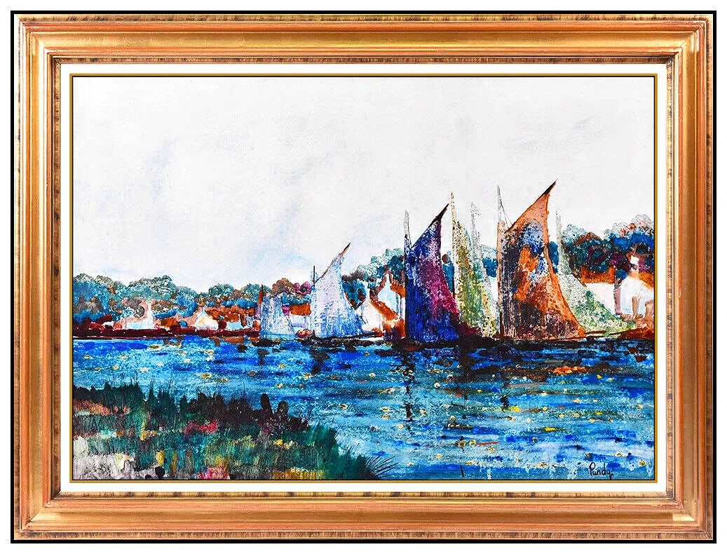 Donald Purdy Original Oil Painting Board Seascape Water Scene Signed ...