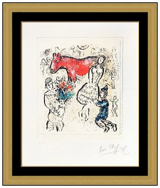 Buy Marc Chagall Original Hand Signed Color Lithograph Le Petit Cheval ...