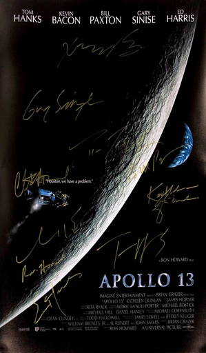 Tom Hanks Bill Paxton Autograph Signed Apollo 13 Poster