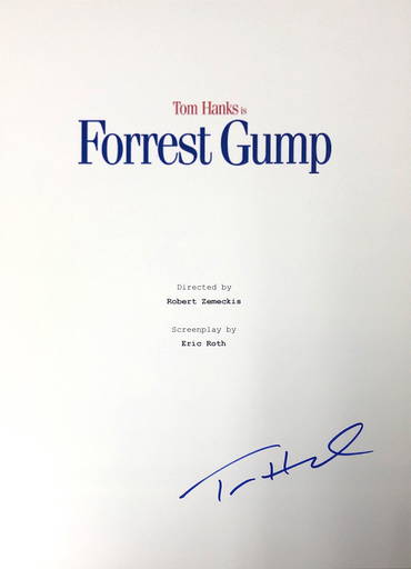 Autograph Signed Forrest Gump Script Cover - Jul 08, 2021 | Posters N ...