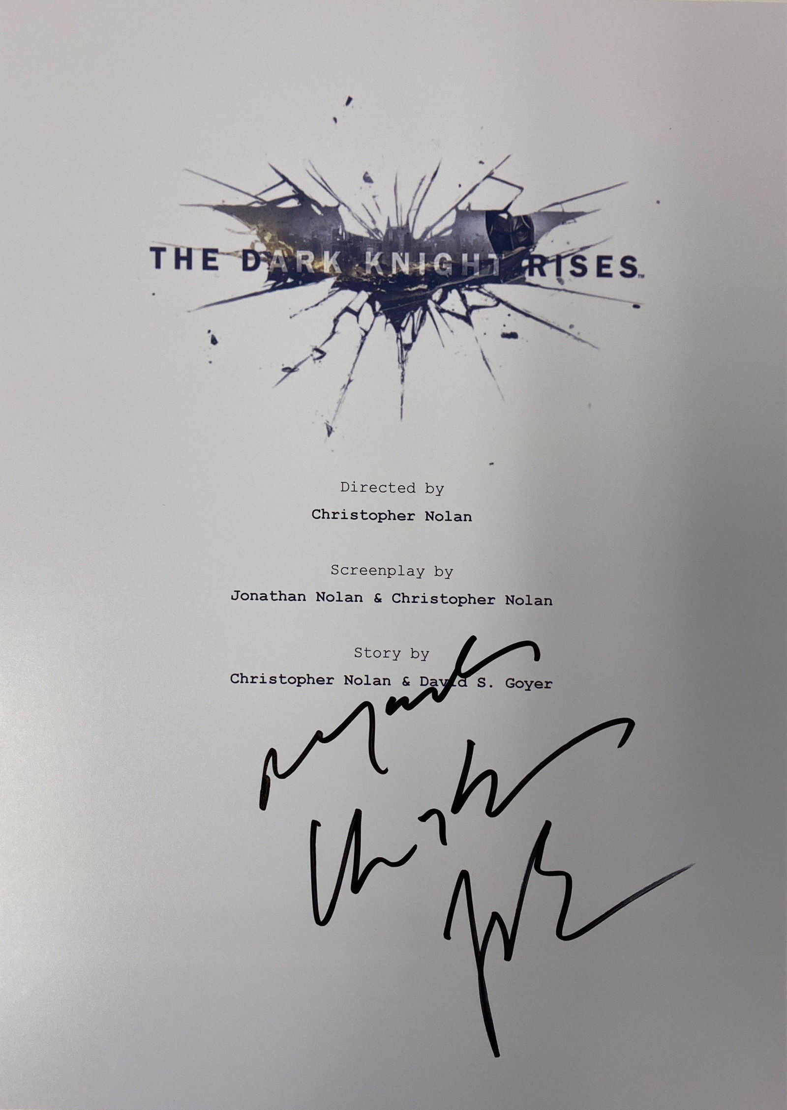 Christian Bale Autograph Signed Dark Knight Rises