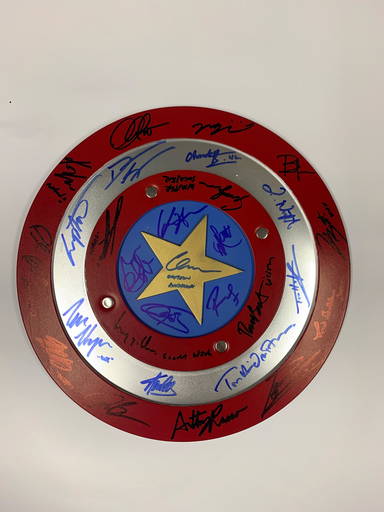 Signed Captain America Chris Evans Shield